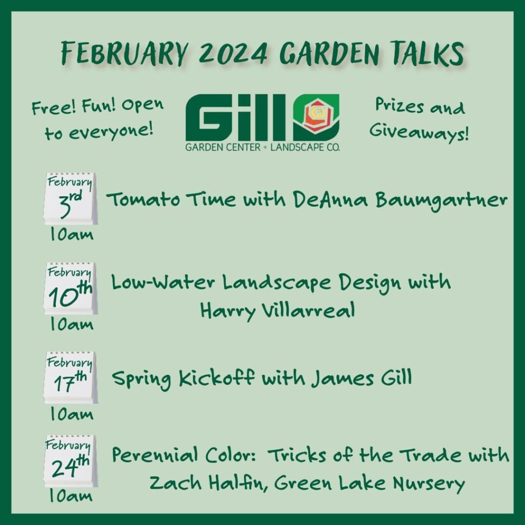 Announcing: February Garden Talks! Announcing: February Garden Talks!