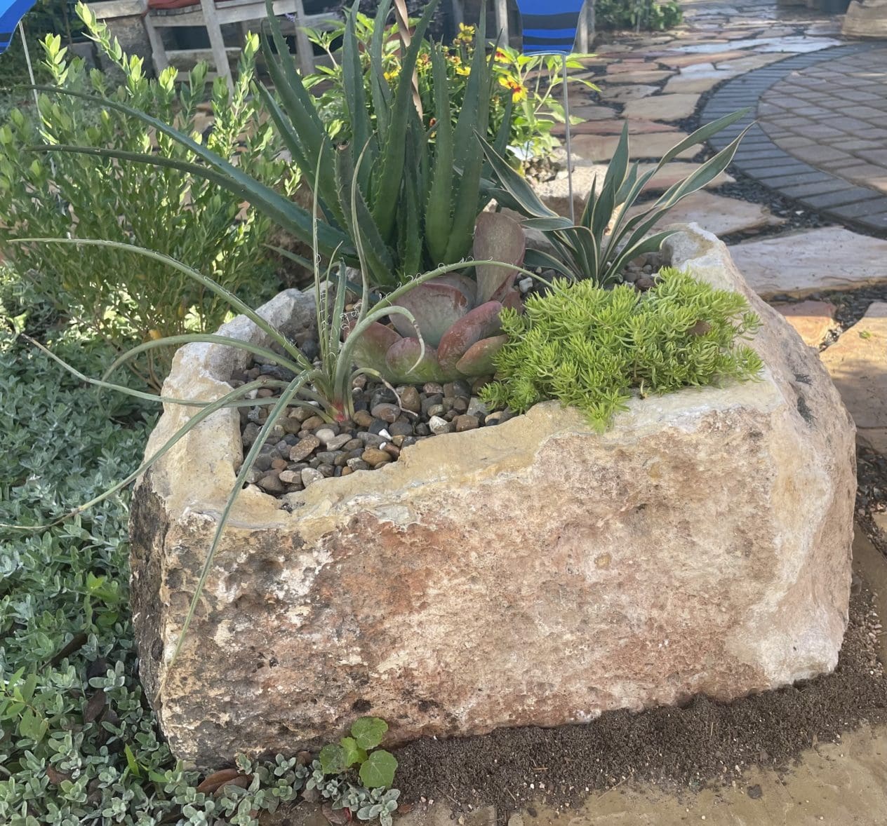 natural stone planters - Gill Garden Center + Landscape Co.